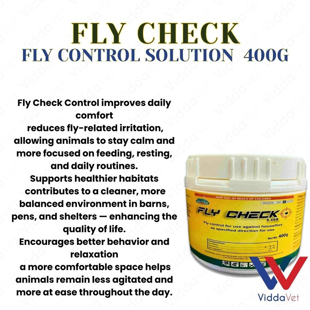 400g Fly Check Granules Solution for Clearing Out Flies from Animal ...