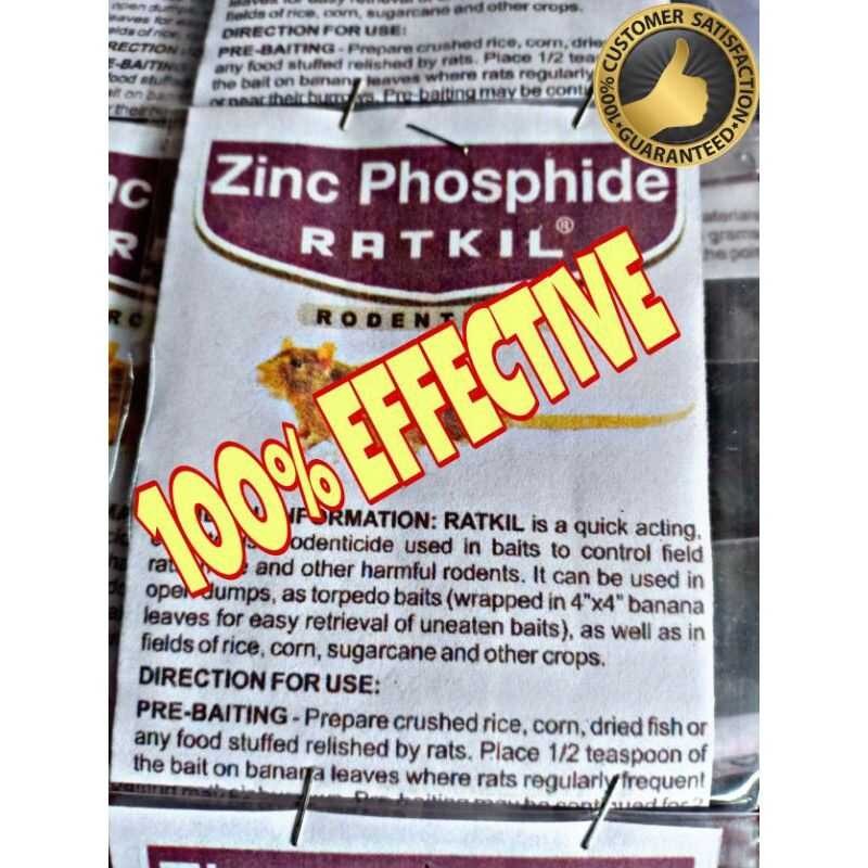 RATKIL RODENTICIDE RAT KILL POISON BAIT POWDER 100% Effective(Zinc ...