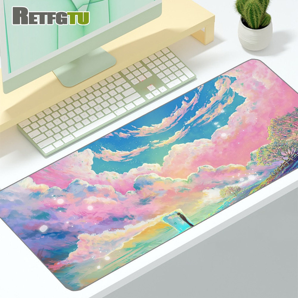 Large Gaming Mousepad Art Sky Clouds Mouse Pad Compute Mouse Mat Gamer ...