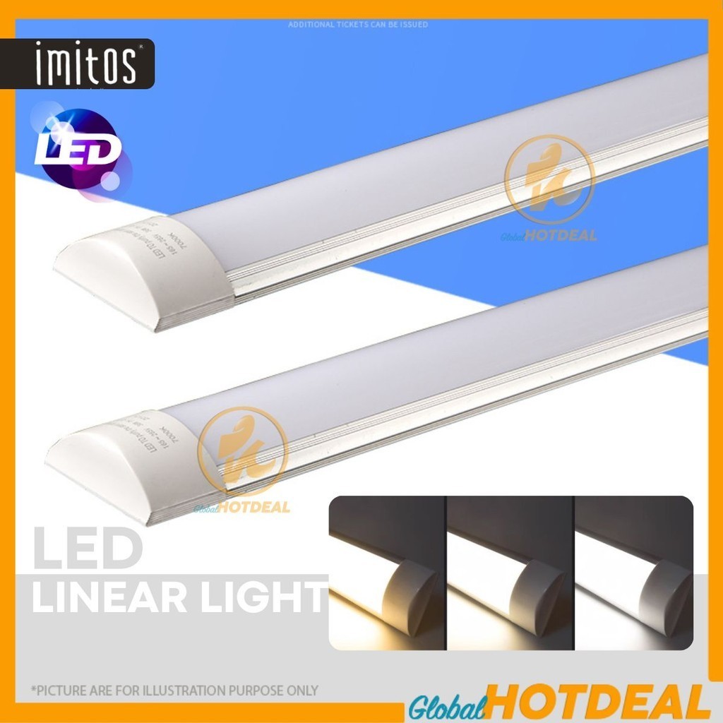 IMITOS 40W LED Linear Light Batten Light Ceiling Surface Mounted LED ...