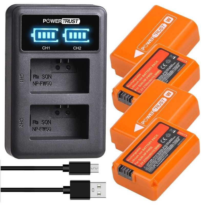 Np-Fw50 Camera Battery/Bc-Trw Charger Para Sa Sony Alpha A6500, A6300 ...