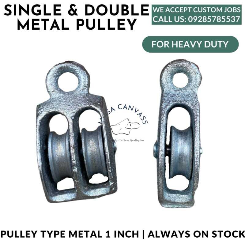 METAL PULLEY SET ROLL UP at BABA Trapal Lona para sa Heavy Duty Double ...