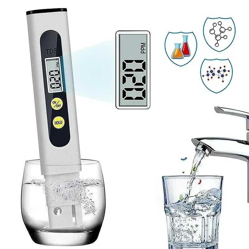 Meter Digital TDS Tester 0-9990ppm Drinking Water Quality Analyzer ...