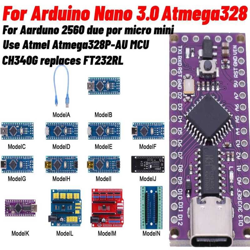 For Arduino Ch340 Driver 16Mhz Atmega328p Mini Type-C / Micro USB 3.0 With The Bootloader ...