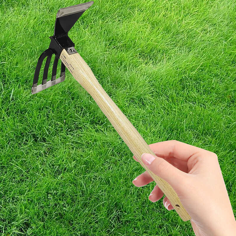 5-Claw Rake With Wooden Handle Garden Rake Hand Cultivator Mini Hoe And ...