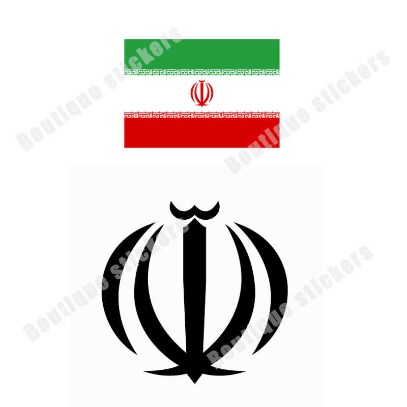 National Iran Flag Emblem Map PVC Vinyl Exquisite Decals Funny Cartoon ...