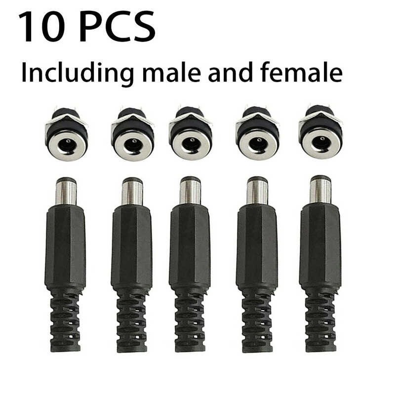 PcsDC 10 Brackets Male Barrel Female Socket Panel Installation DC 12V ...