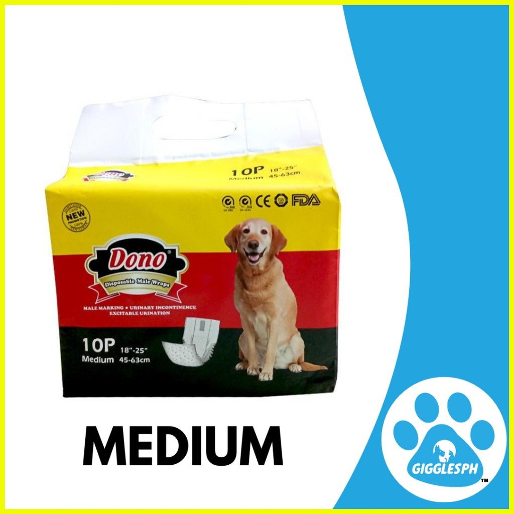 ☎ ♨ ﹊ NEW Dono/Gigglesph male disposable male wrap dog diaper | Shopee ...