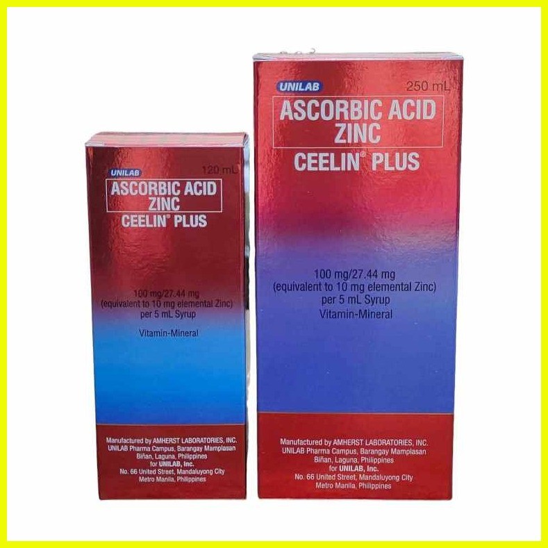 Ceelin Plus Ascorbic Acid +Zinc Syrup 120ml / 250ml | Shopee Philippines