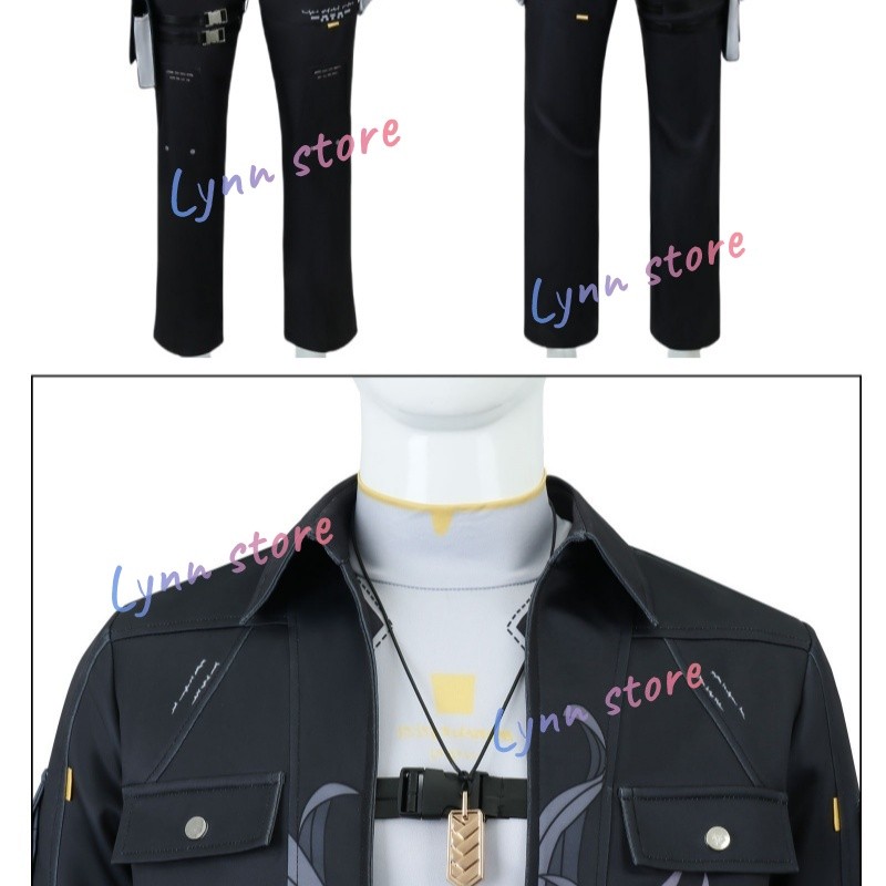 ROVER Cosplay Game WUTHERING WAVES Cosplay Costume Uniforms+Wig Set Men ...