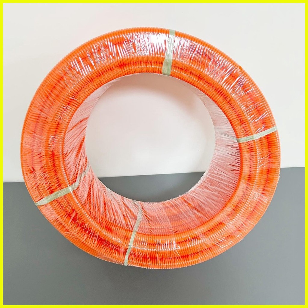 PVC Flexible Hose Orange 50/100m Per Roll Conduit Hose 1/2" 3/4" 1" Electrical Flexible Hose ...