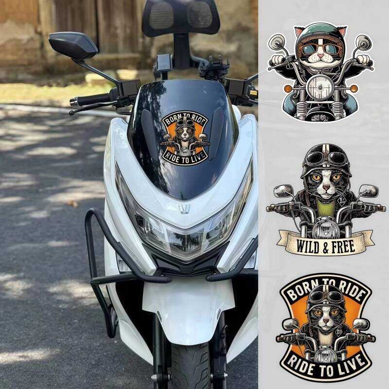 50 Ns150gx Cat Rider Stickers Motorcycle Modifiion Parts Windshield ...