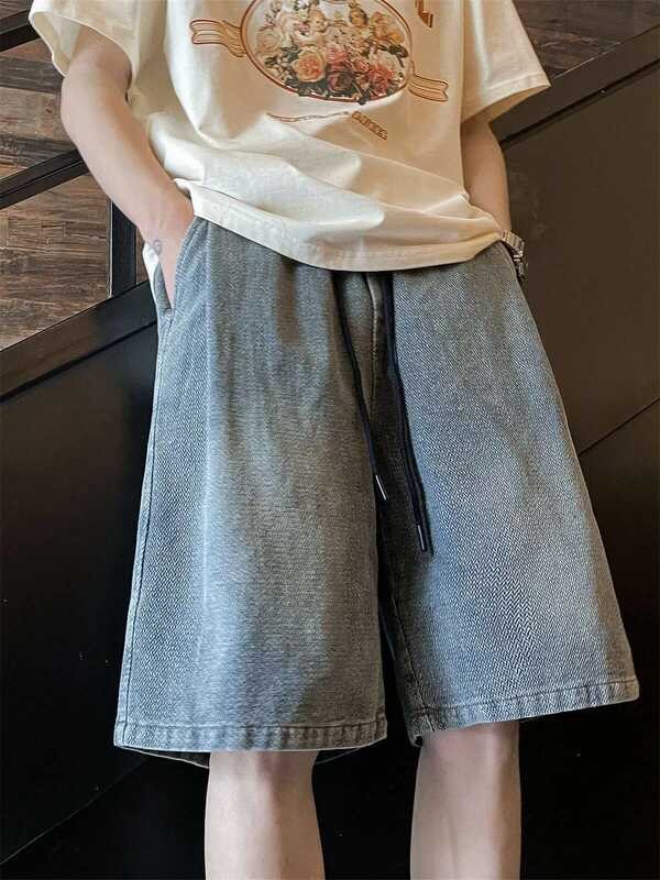 AA 2025 Vintage New Summer Thin Men's Loose Knee Length Straight ...