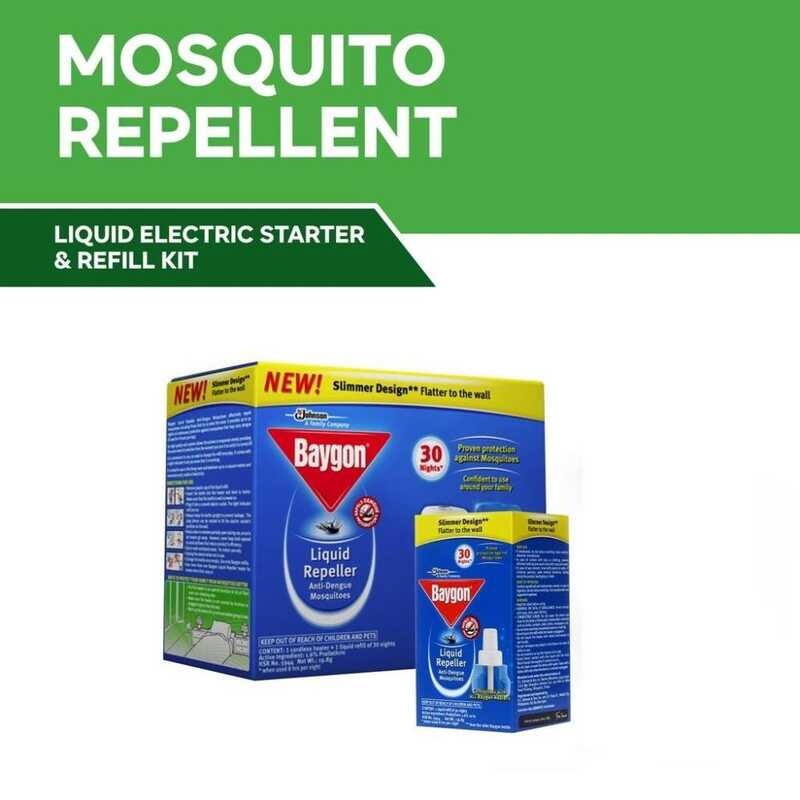 Baygon Liquid Mosquito Repeller Starterkit (1Cordless Heater + 1 Liquid ...