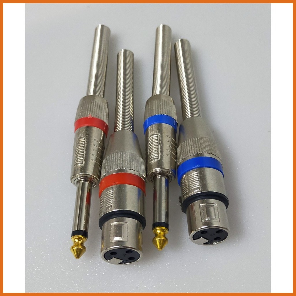 ∮ PL-55 and XLR Female Microphone Connector With Long Spring | Shopee ...