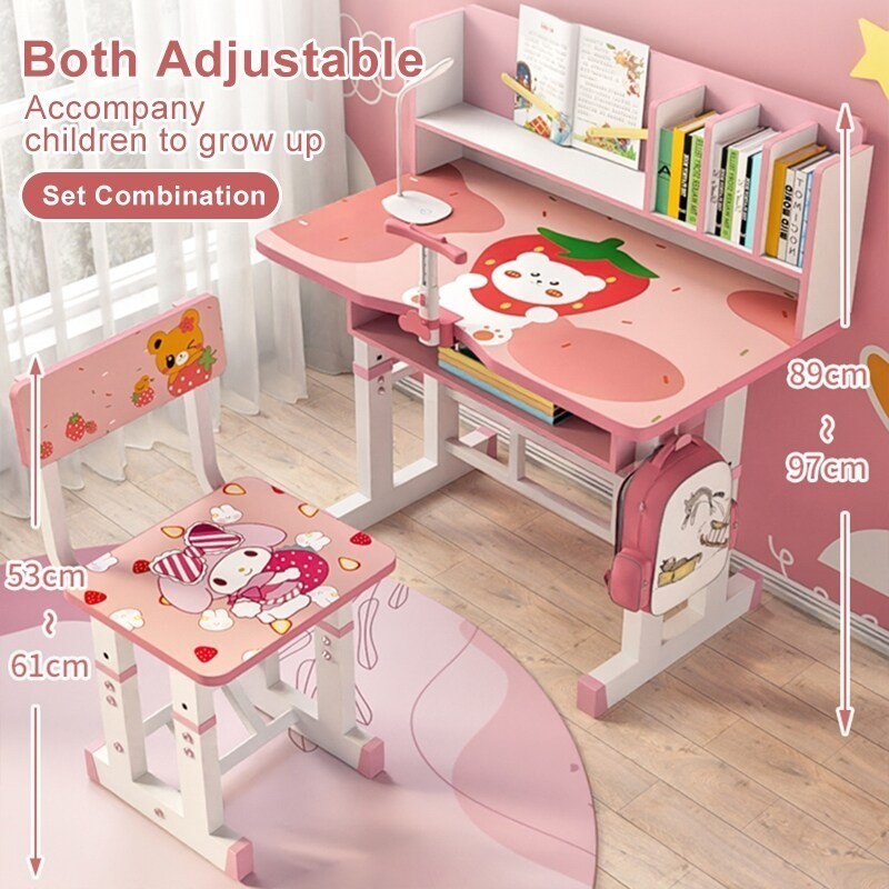 Kids Study Desk and Chair Boys girls Study table Writing Desk For Kids ...