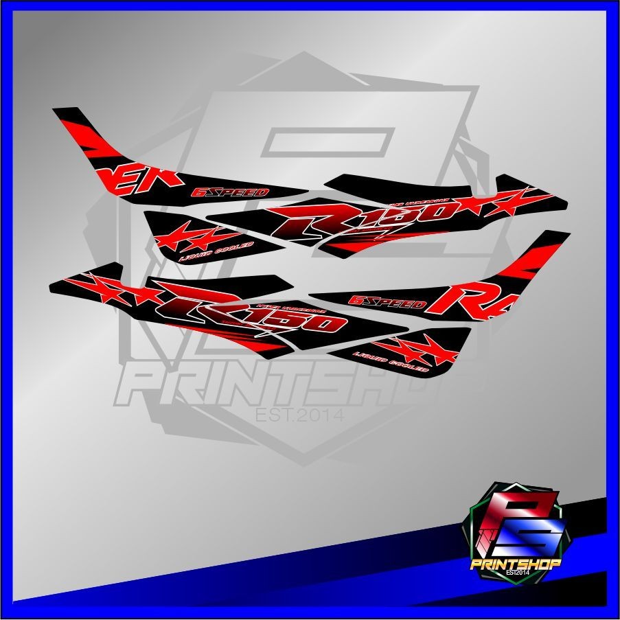RUSI DL-150 New Sticker Side cover(you can request any design and color ...
