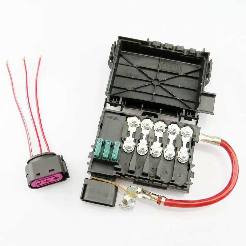 Battery SCJYRXS Fuse Box Connector Cable Plug For VW Jetta Golf Beetle ...