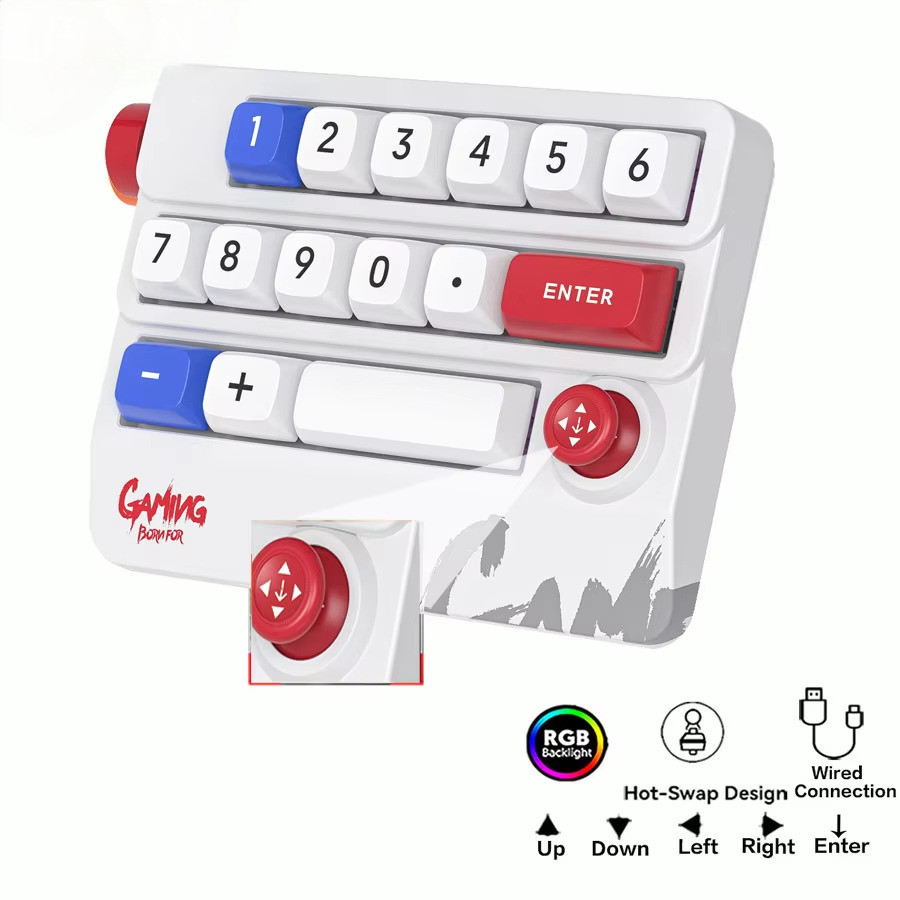 BOW 15 keys Hot Swappable Gaming Keyboard RGB Programmable Wired ...