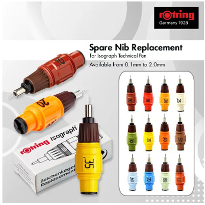 rOtring Isograph Nib Replacement for Technical Drawing Pen for College ...