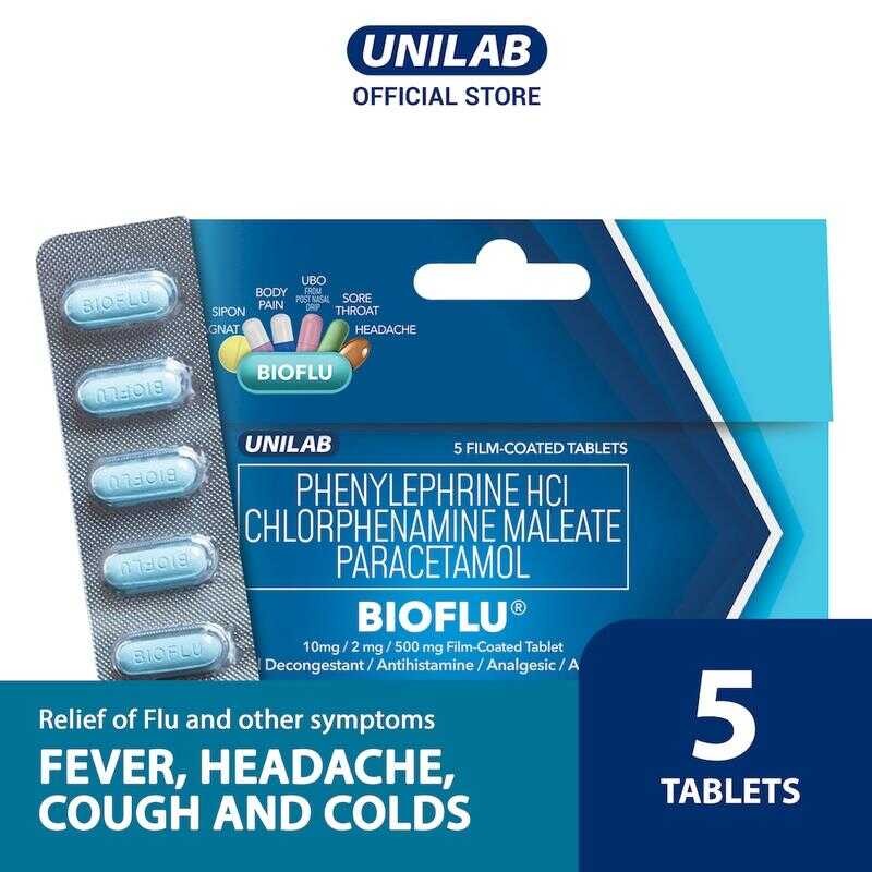 Unilab Bioflu 5 Tablets - Medicine For Relief Of Flu And Other Symptoms ...