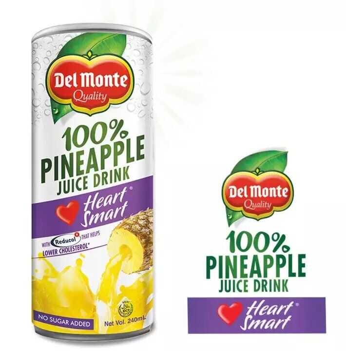 Del Monte 100% Pineapple Juice Heart Smart 240Ml - Set Of 6 3B5 ...