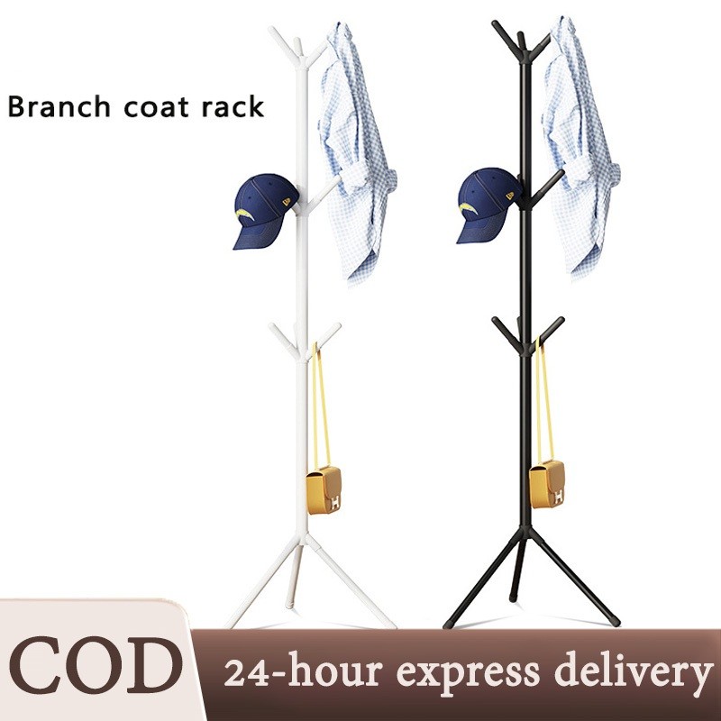 Original Solid Wood Coat Rack Triangle Tree-Shaped Clothes Rack Bedroom ...