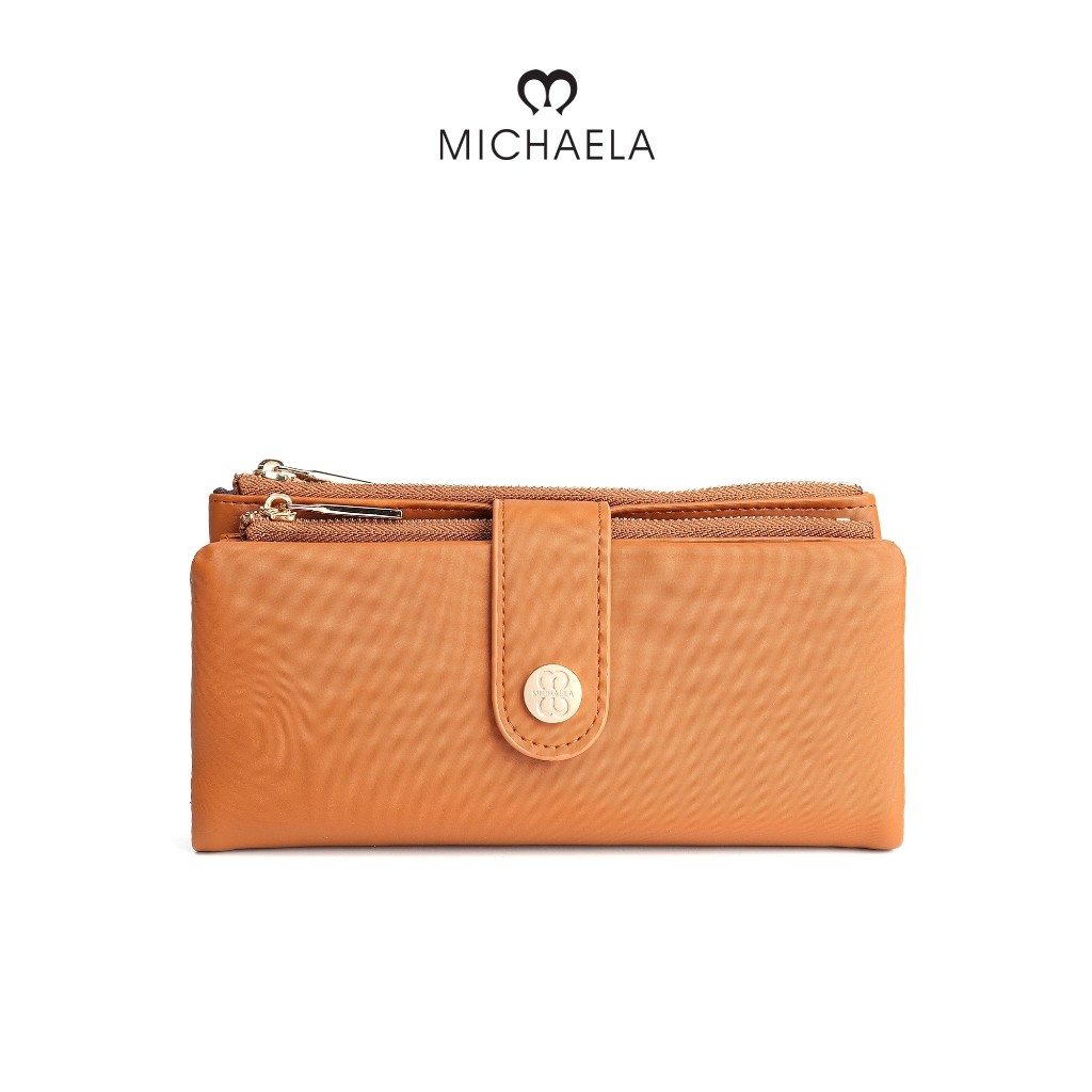 MICHAELA Nylon Textured Long Wallet 14 Card Holders 3 Cash Slots ...