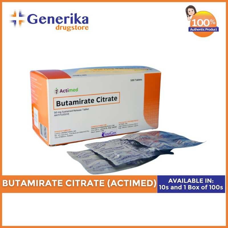 Actimed Butamirate Citrate SR Tablet 50Mg (For Cough) Dgyr | Shopee ...