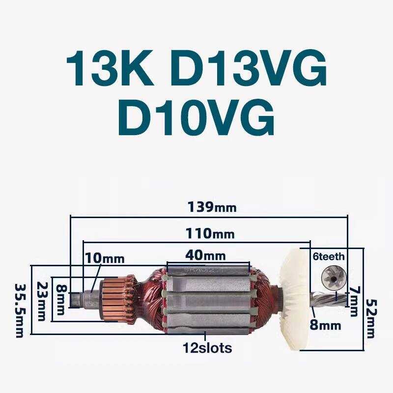 Armature 3 86 For 13K D13vg D10vg Hand Drill Rotor Anchor Stator Coil ...