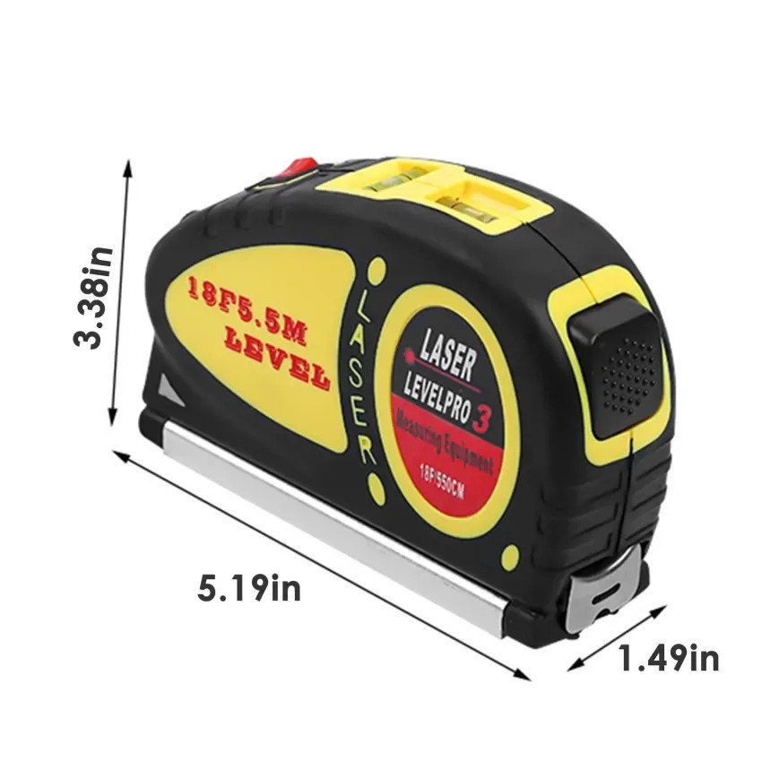 Laser Tape Measure Infrared Level Distance Meter Mini 4 in 1 Multi ...