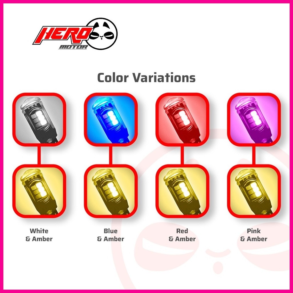 Firefly T15 Dual Contact Park Light / Signal Light Color Amber - White ...