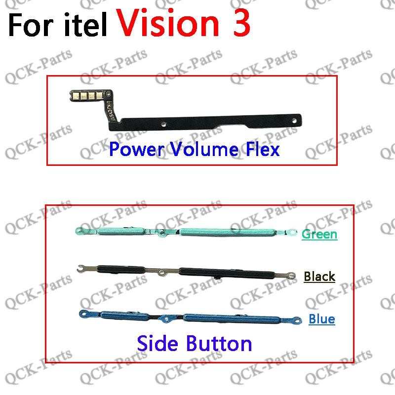 For itel Vision 3 Power on / off Switch Button Side Volume Up Down Buttons Flex Cable ...