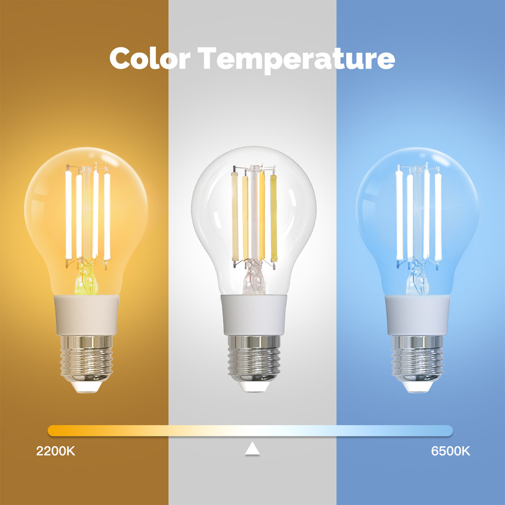 MOES TUYA Matter Smart Filament Bulb LED Light Lamp E27 Dimmable ...