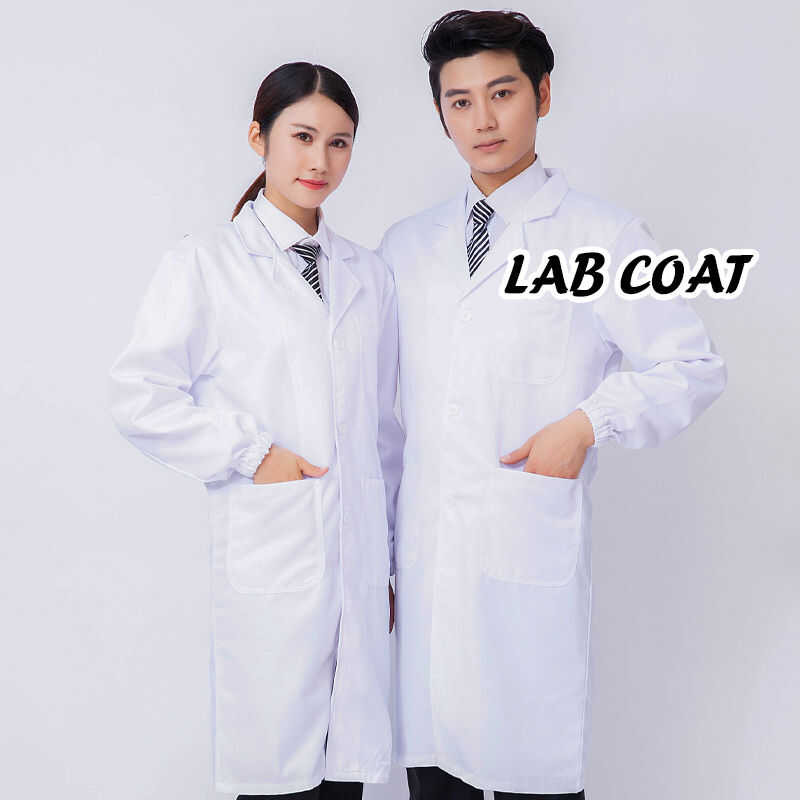 White Lab Doctors And Nurses Smock Doctor Coat For Adult Laboratory ...