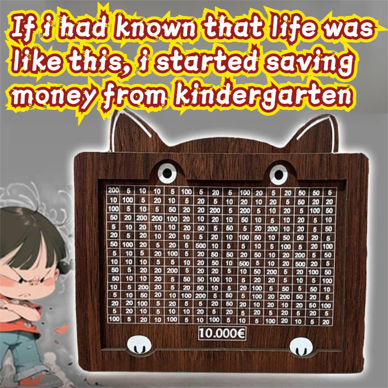 Wooden Money Box with Digital Counter Eco Friendly for Kids Savings ...