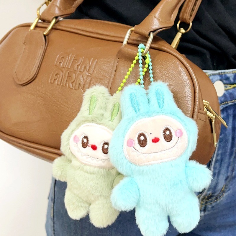 2Pcs/Lot Lovely Girls Cartoon Labubu Keychains - Soft Plush Labubu The ...