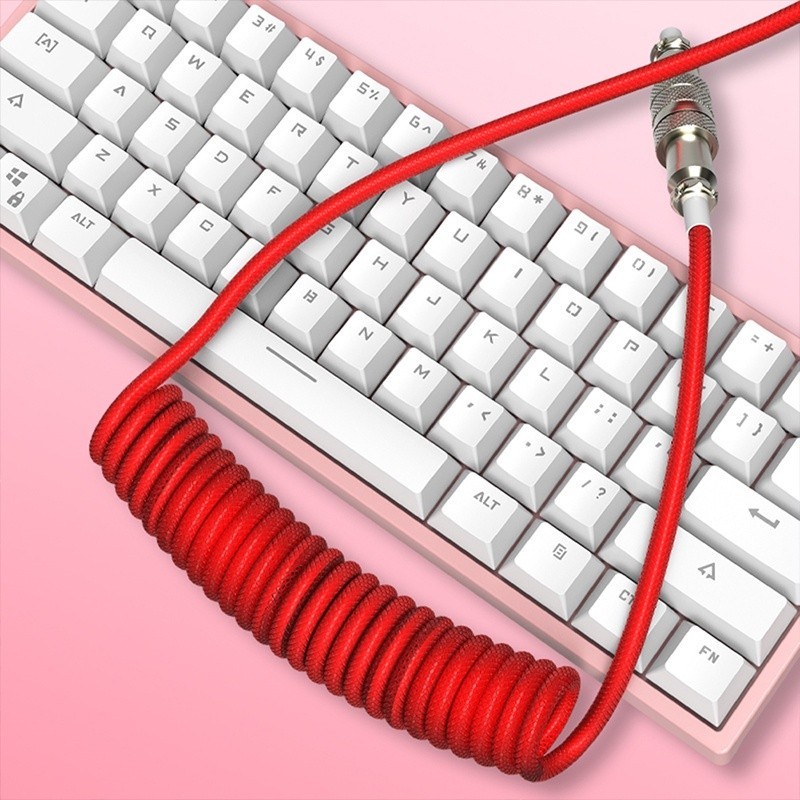 Custom Make Single Sleeved Pet Mechanical Keyboard Coiled USB To Type C ...