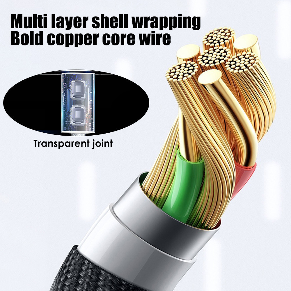 66W Fast Charging Nylon Braid Phone Cables - Quick Charging Data Cord ...