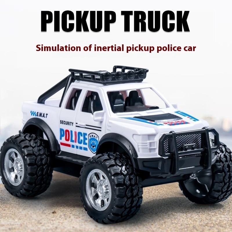 Off-Road Car Driving Police Car Styling Children'S Pickup Truck Toy ...