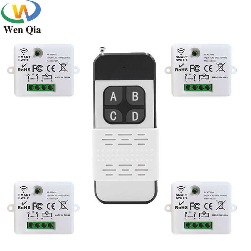 Mini Light Wenqia Switch Na May 300M Long Range Wireless Remote Control ...