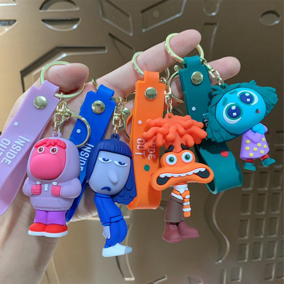 Inside Out Keychain -Sadness Anxiety Anger Disgust Joy Envy ...