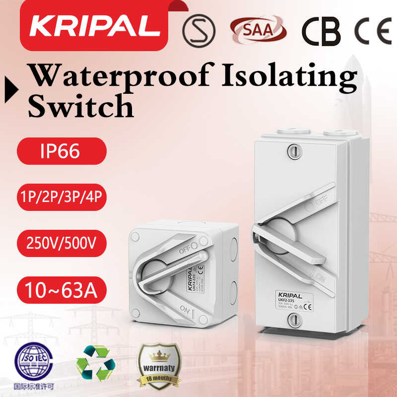 Ip66 1P 2P 3P 4Pole 20A 35A 63Amp Isolating Outdoor Button Toggle Switch | Shopee Philippines