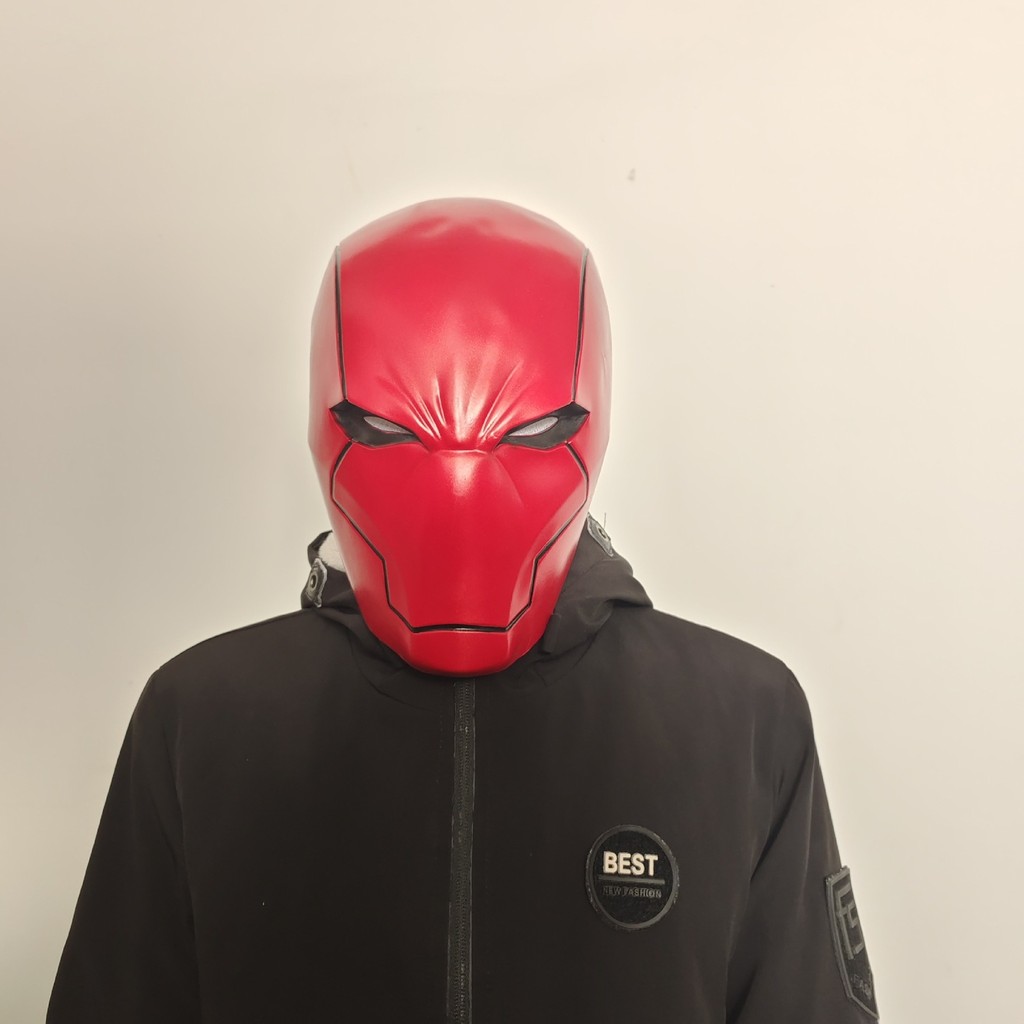 § Man Super Hero Red Hood Mask Arkham The Dark Knight Mas Full Head ...