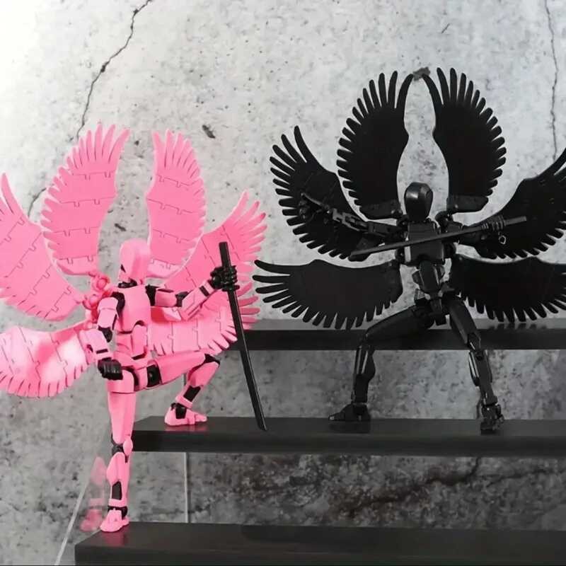 4 Lucky 13 Figure Toys Dummy 3D Printed Six Winged Angel Movable ...