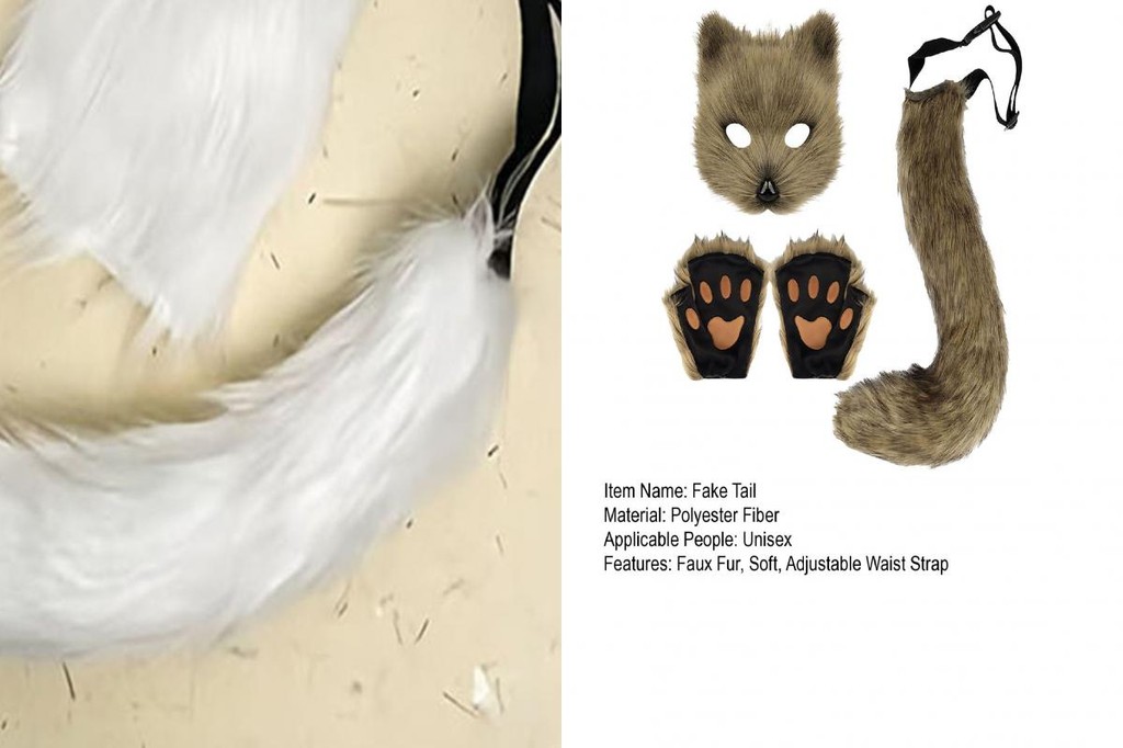 LK Performance Artificial Cat Tail Fake Fox Tail with Adjustable Waist ...