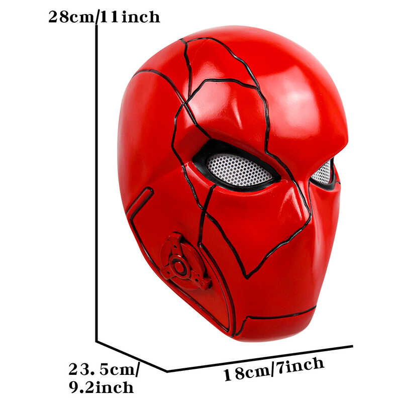 ZXH Pelikula Cosplay Red Hood Mask Bat Red Hood Helmet Man Full Head ...