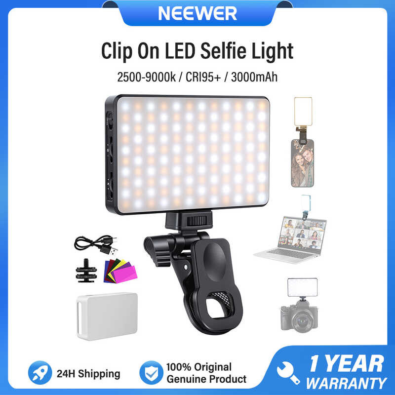 Bl120b NEEWER Clip On LED Selfie Phone Light Kit, 2500-9000K, Cri95 ...