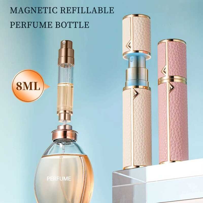 8Ml Chanzl Magnet Leather Refill Perfume Atomizer Bottle Portable Spray ...