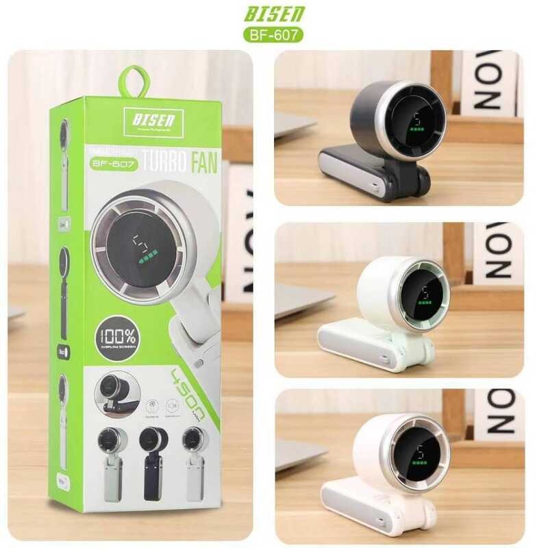 Bisen Bf607 Nancy Portable Handheld Turbo Fan Foldable Coog Fan With 5 ...